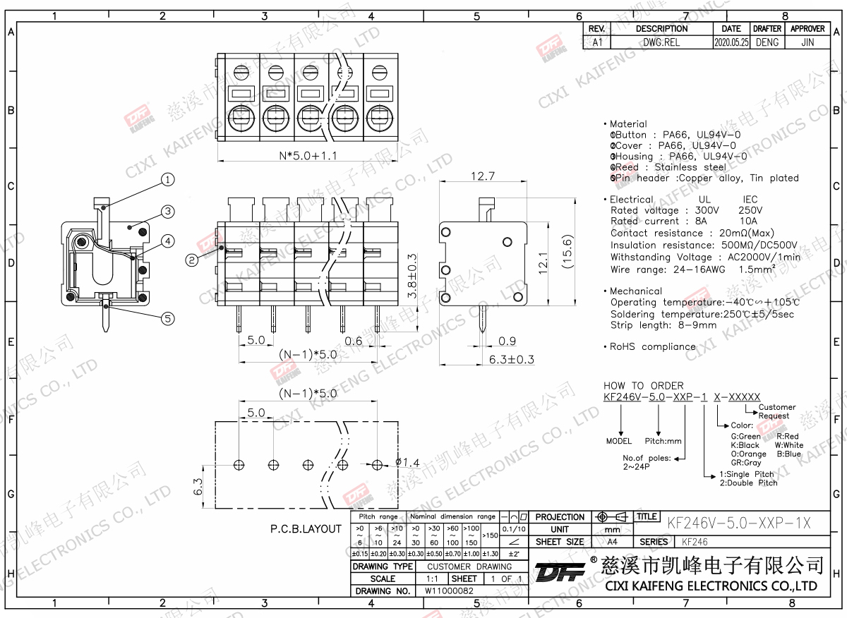 KF246V-5.00mm-Products of Kaifeng Electronics - The Professional ...