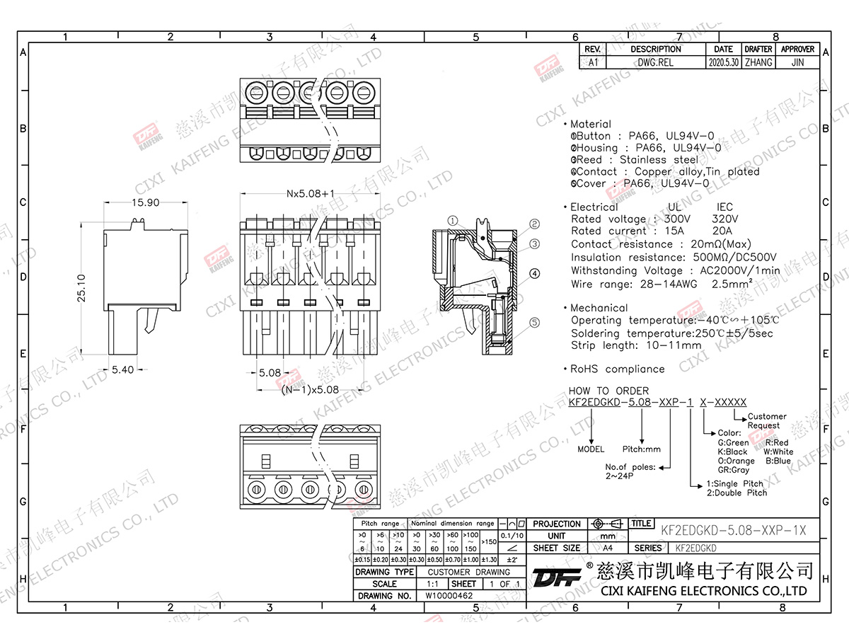 KF2EDGKD-5.08mm-Products of Kaifeng Electronics - The Professional ...