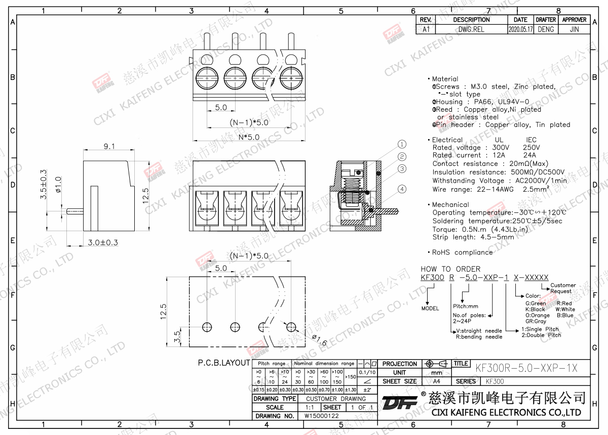 KF300R-5.00mm-Products of Kaifeng Electronics - The Professional ...